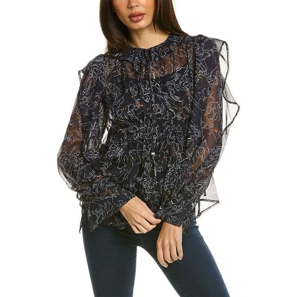 Gracia | Tops | Gracia Sheer Drawstring Blouse | Poshmark